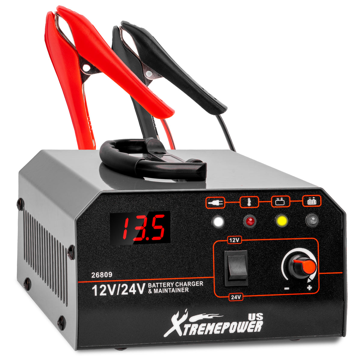 XtremepowerUS 330W Smart Car Battery Charger Booster 12V/24V AGM Trick ...