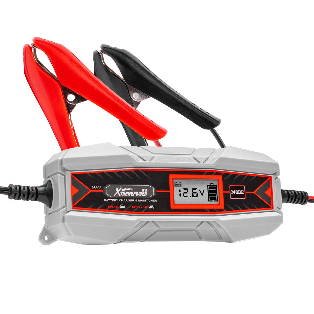 6/12V 4A Battery Charger Maintainer Full Automatic 3-Stages Charging w ...
