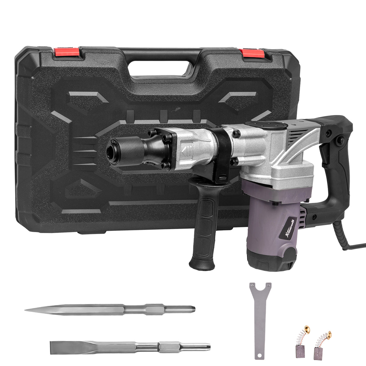 XtremepowerUS Electric 1400W Demolition Jack Hammer w/ Point Chisel Bi ...