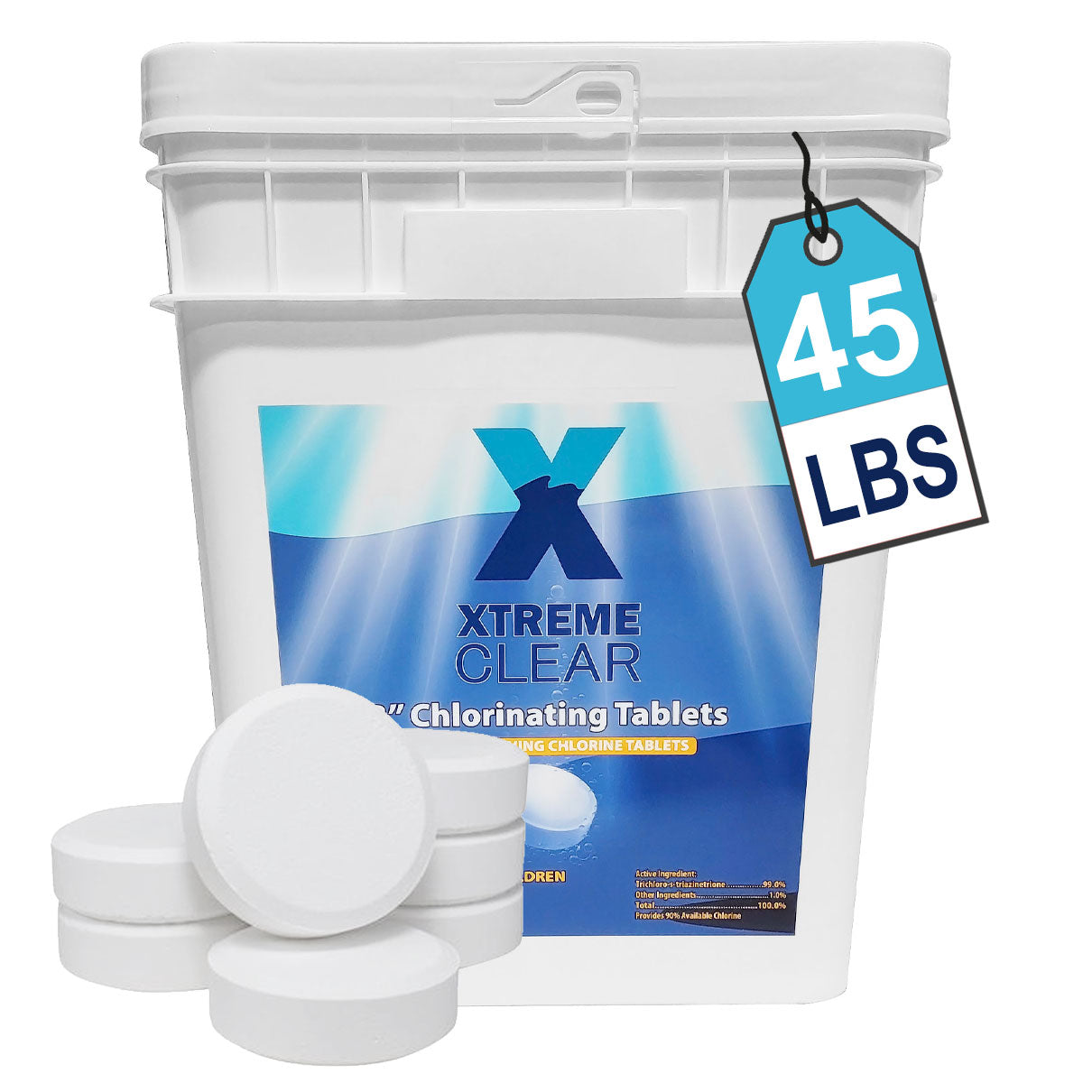 XtremeClear 3" Chlorine Tablets Swimming Pools Individually Wrapped, 4 ...