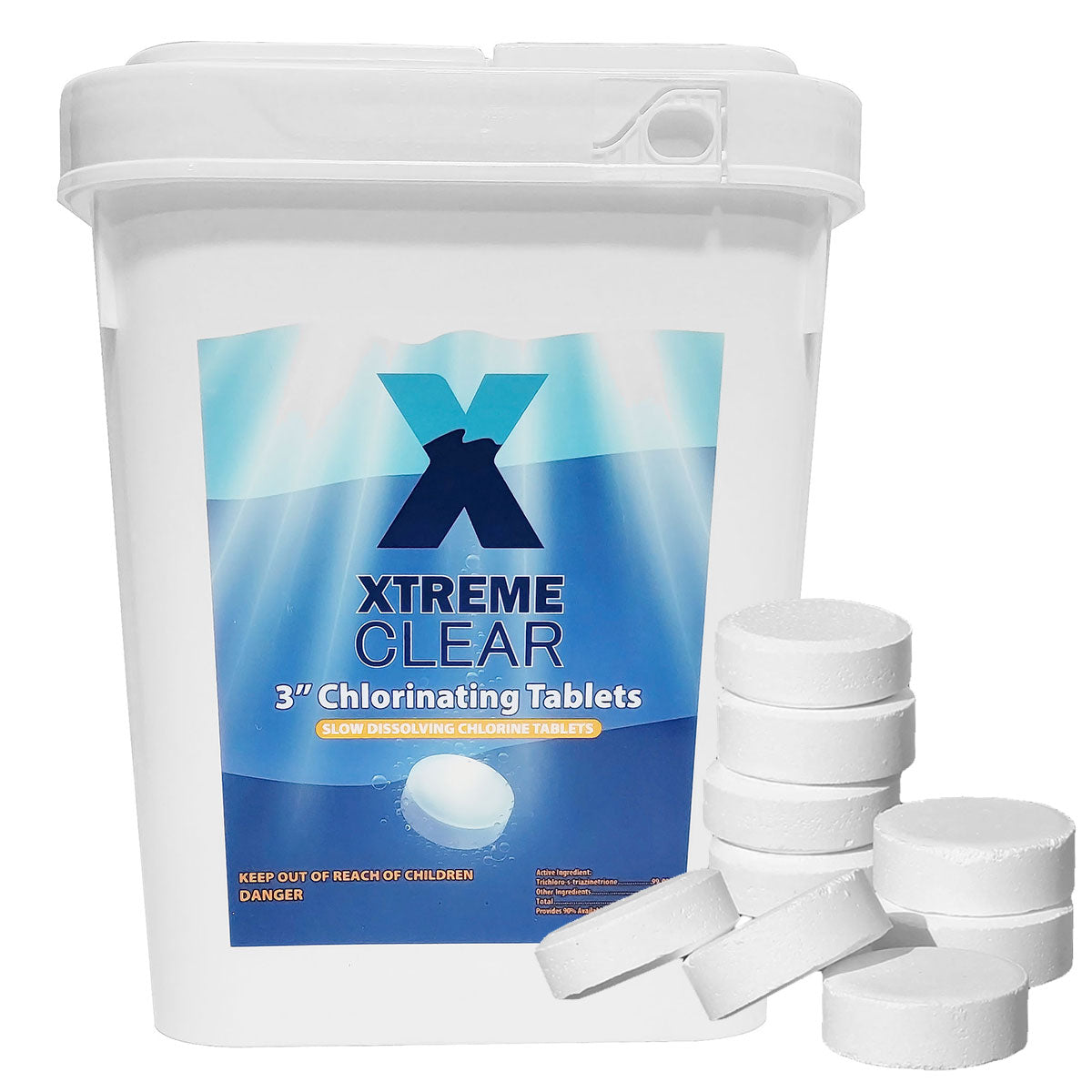 Xtremeclear 3" Stabilized Chlorine Tablets for Swimming Pool, Hot Tubs ...