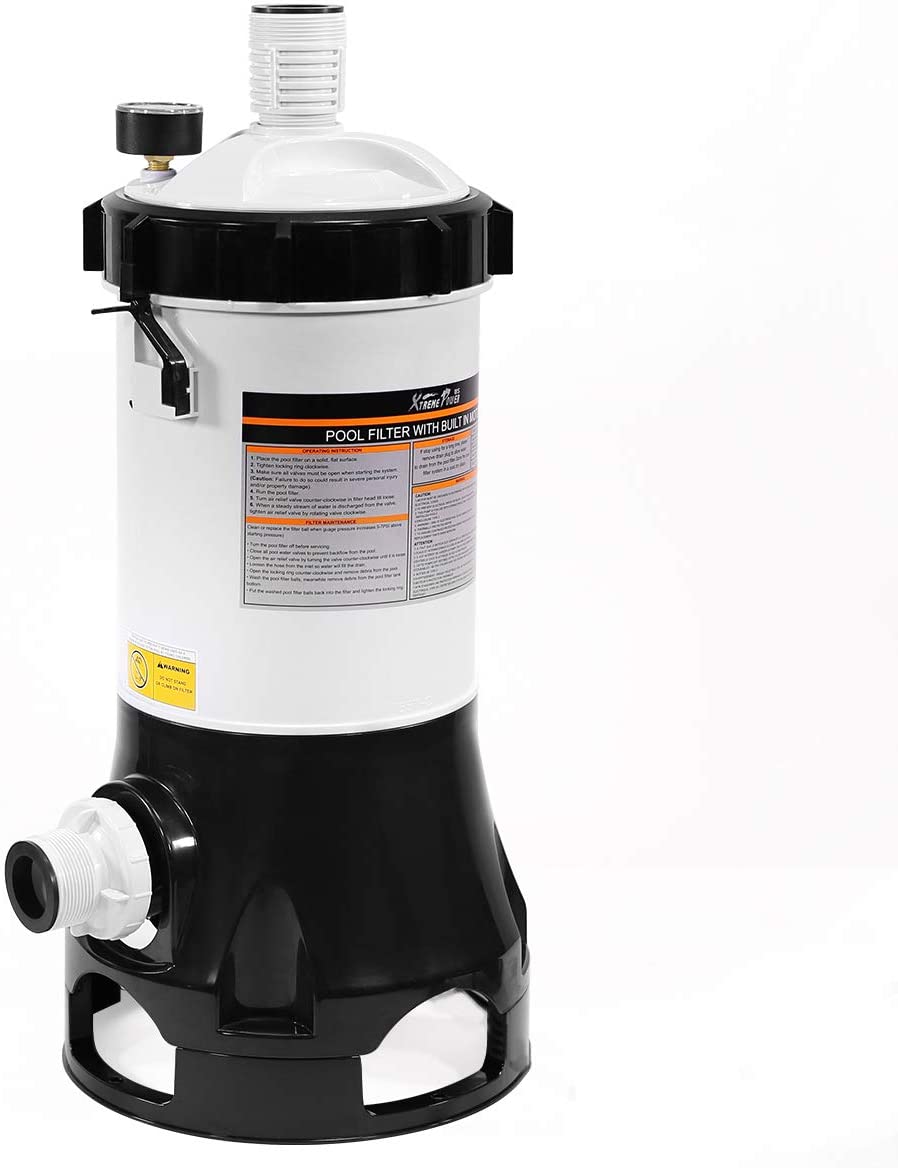 XtremepowerUS Pool Filter Cartridge System for Above Ground Pool w/Bui ...