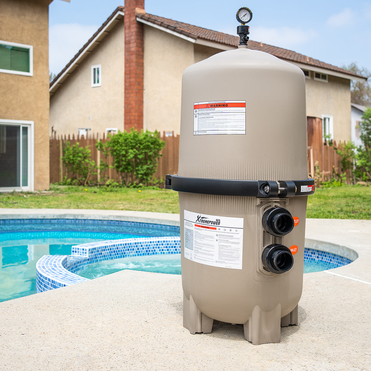 Maximum Clean Inground Swimming DE Pool Filter 60 sq. ft. 120 Gallons ...