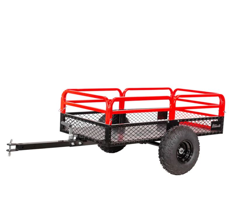 ATV UTV Trailer Tow Behind Dump Cart, 1500lbs Garden Pull Trailer Mowe ...