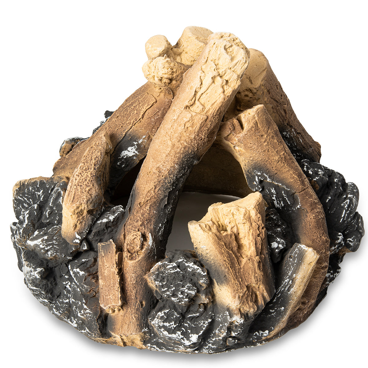 Barton Bonfire Logs Decorative Realistic Flame Large Ceramic Firepit F ...