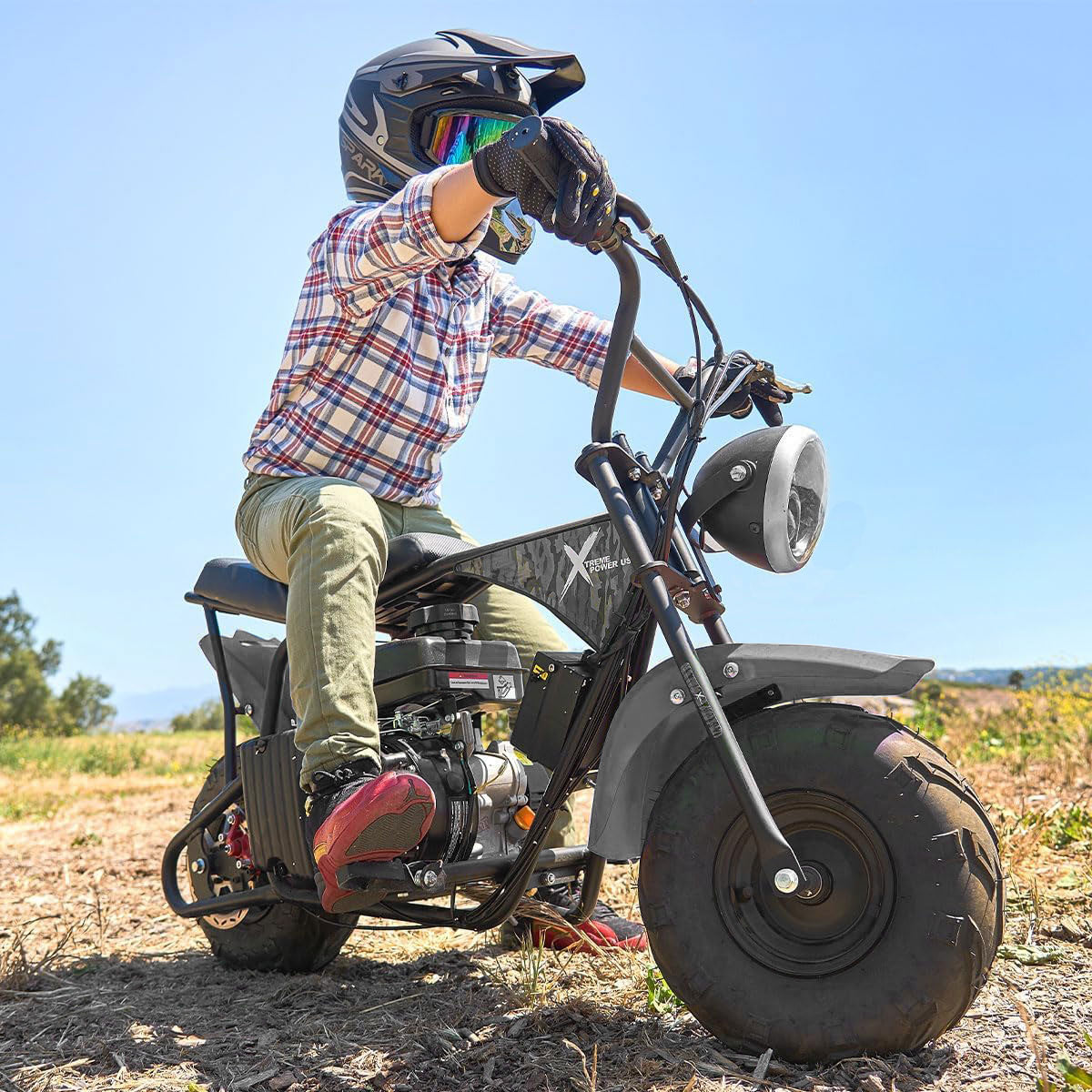 XtremepowerUS 99cc Mini Dirt Bike Gas-Powered 4 Stroke Pocket Bike Pit ...