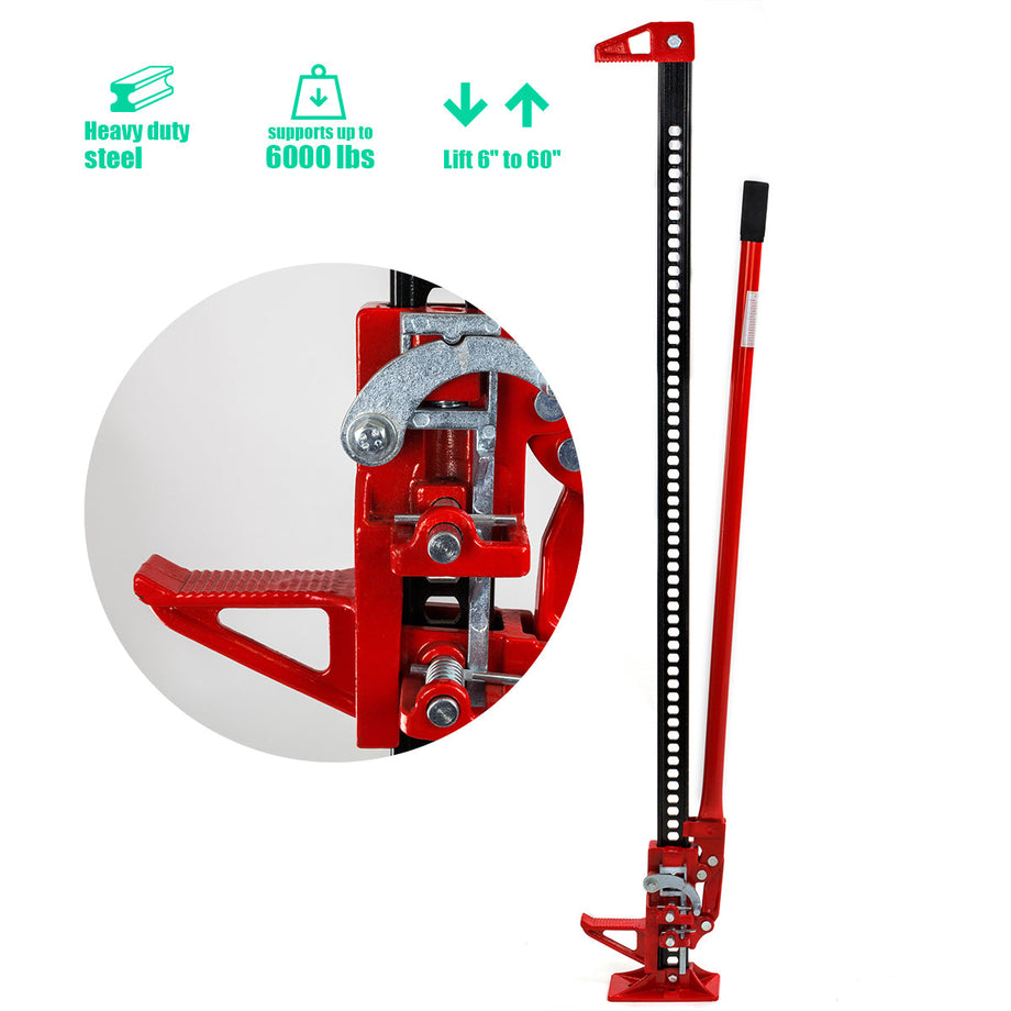 High Lift Jack COZONY 33" Farm Jack, 6000 Lbs Capacity Truck Lift ...