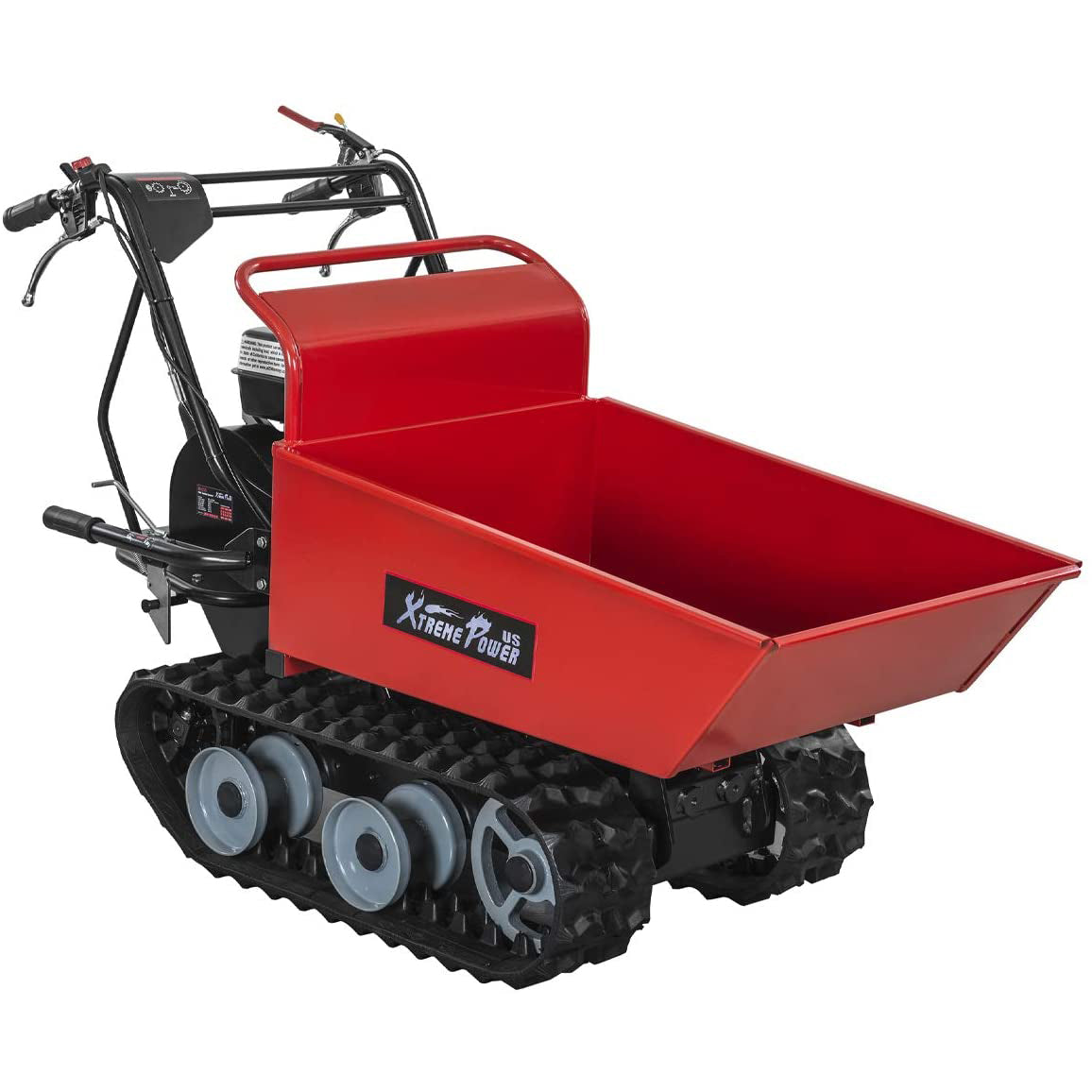 XtremepowerUS 61035 Track Wheel Barrow Gas 6.5hp 196cc Wheelbarrow All ...